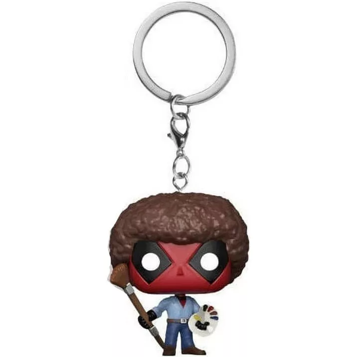 Bob Ross Deadpool Pocket Pop! Keychain Marvel Vinyl Figure