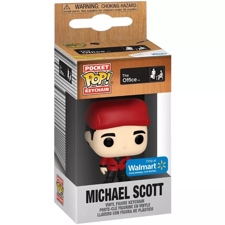 Michael Scott Pocket Pop! Keychain as Classy Santa