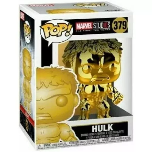 Funko Pop! Hulk #379 Gold Chrome Marvel Stud10s The First Ten Years