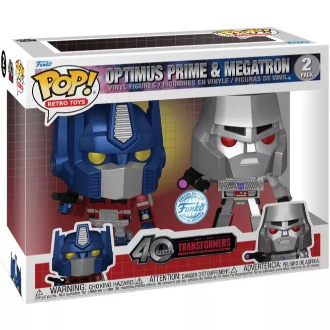 Funko Pop! Megatron 2 Pack Metallic 40 Years 1984-2024 Transformers ...