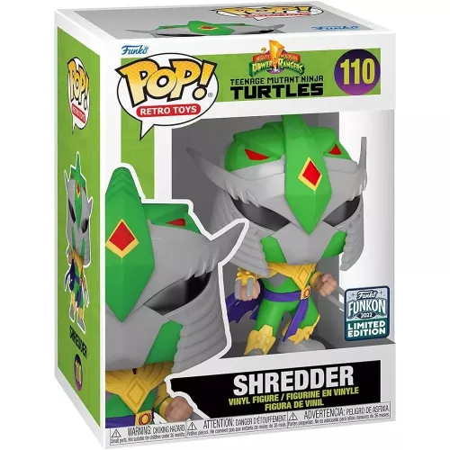 Funko Pop! Shredder #110 Mighty Morphin Power Rangers Teenage Mutant ...