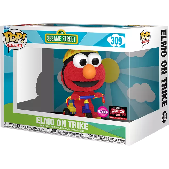 Funko Pop! Elmo on Trike #309 Flocked 123 Sesame Street