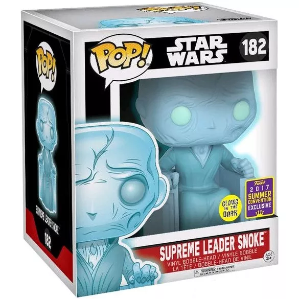 Funko Pop! Supreme Leader Snoke #182 Holographic 6 Inch Glows in the Dark