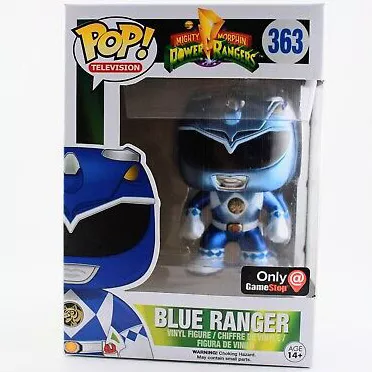 Funko Pop! Blue Ranger #363 Metallic Mighty Morphin Power Rangers