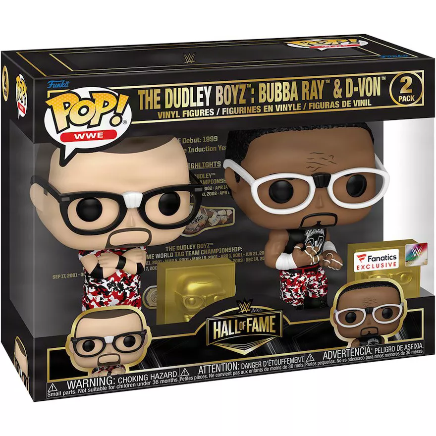 Funko Pop! Bubba Ray Dudley 2 Pack with Mini Plaque Hall of Fame